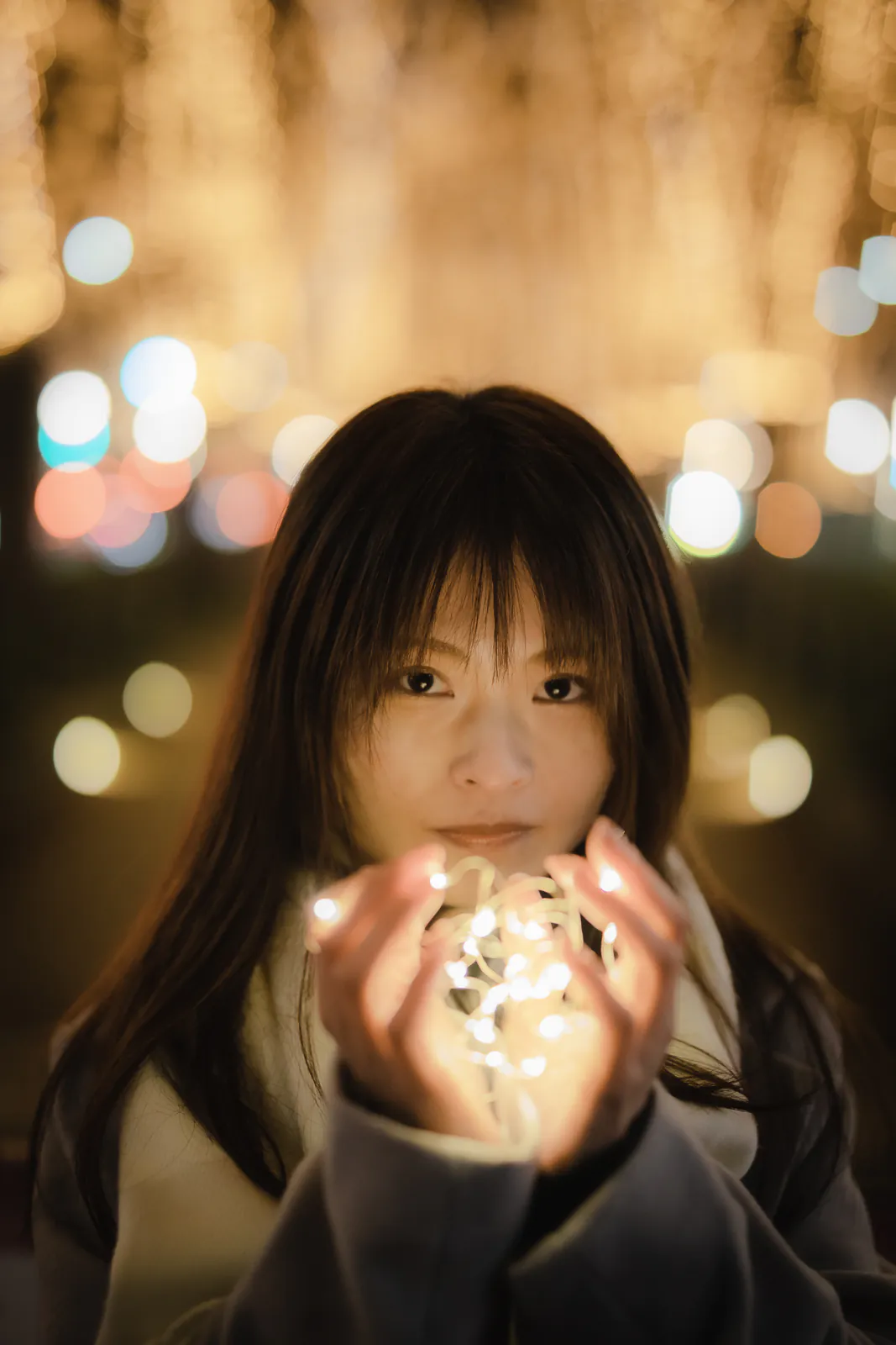 冬のイルミネーションポートレート 匿名モデルさん (撮影地 仙台市/2020年作品) - LIGHT MAGIC PHOTOGRAPHY